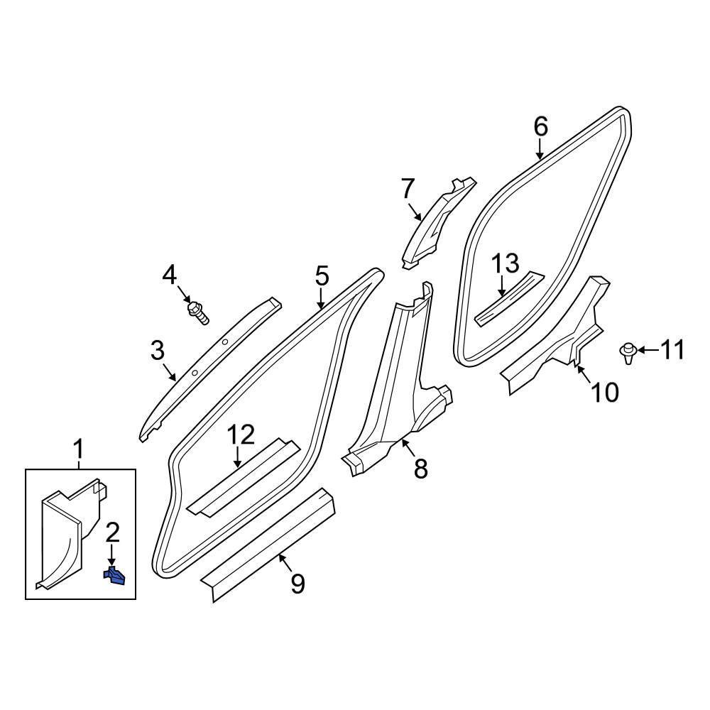 Nissan OE 0155400181 - Luggage Compartment Cover Clip