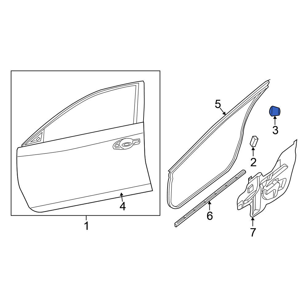 Nissan OE 808721HD0A - Rear Door Stop