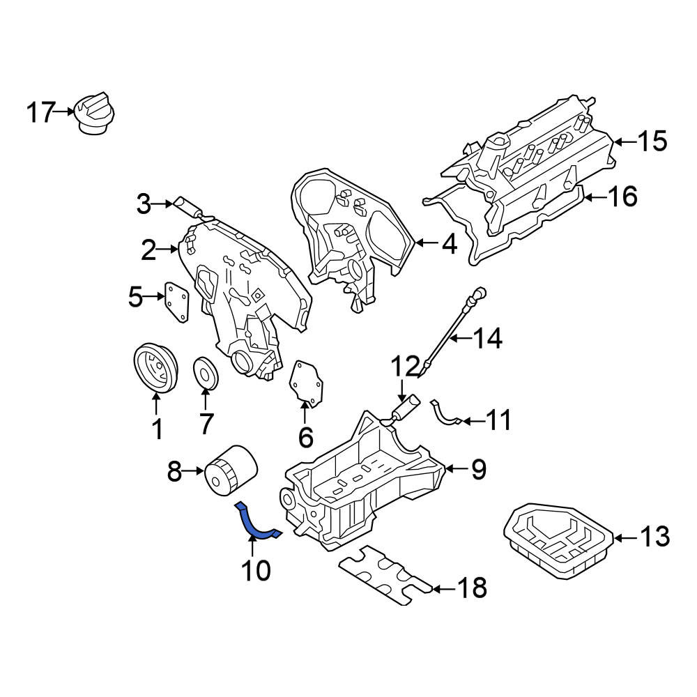 Nissan OE 111217Y000 - Front Engine Oil Pan Gasket