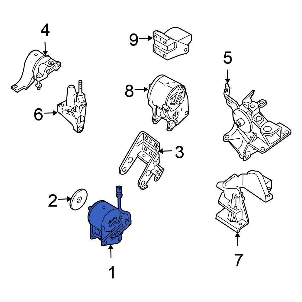 Nissan OE 112708J10A - Front Engine Mount