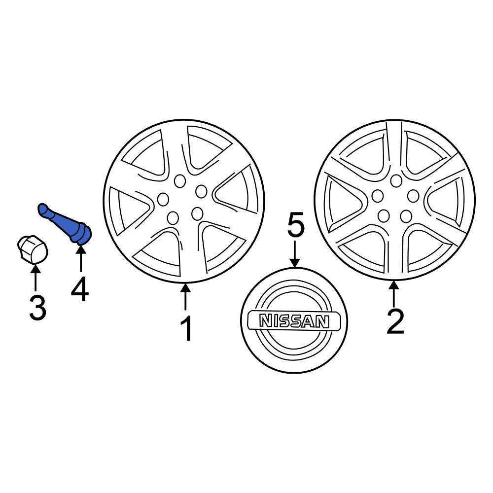 Nissan OE 40311S3500 - Tire Valve Stem