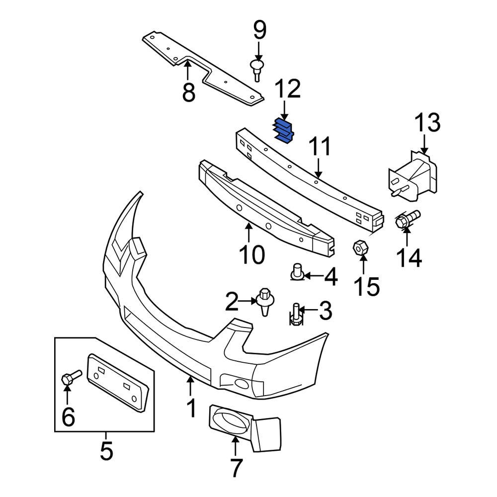 Nissan OE 11296AG000 - Front Radiator Support Access Cover Clip