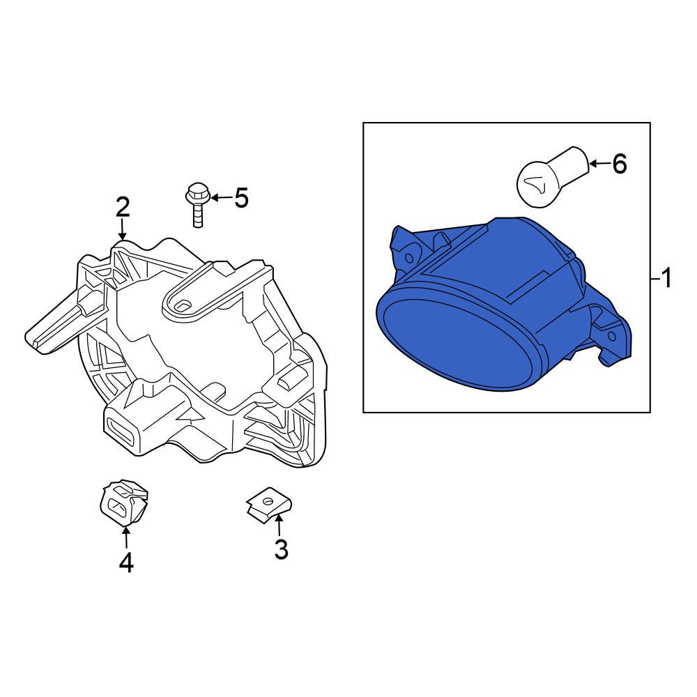 Nissan OE 261509B91D - Front Right Fog Light