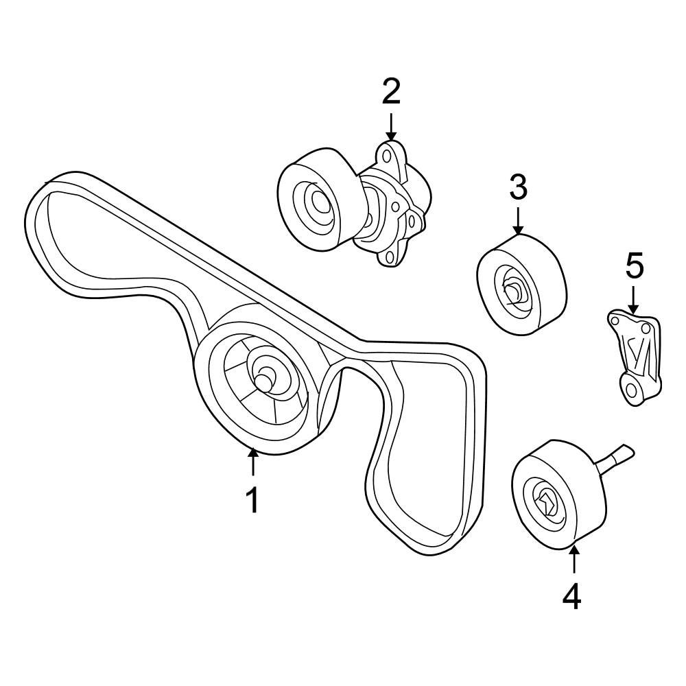 Nissan OE 11925JA100 - Right Accessory Drive Belt Idler Pulley