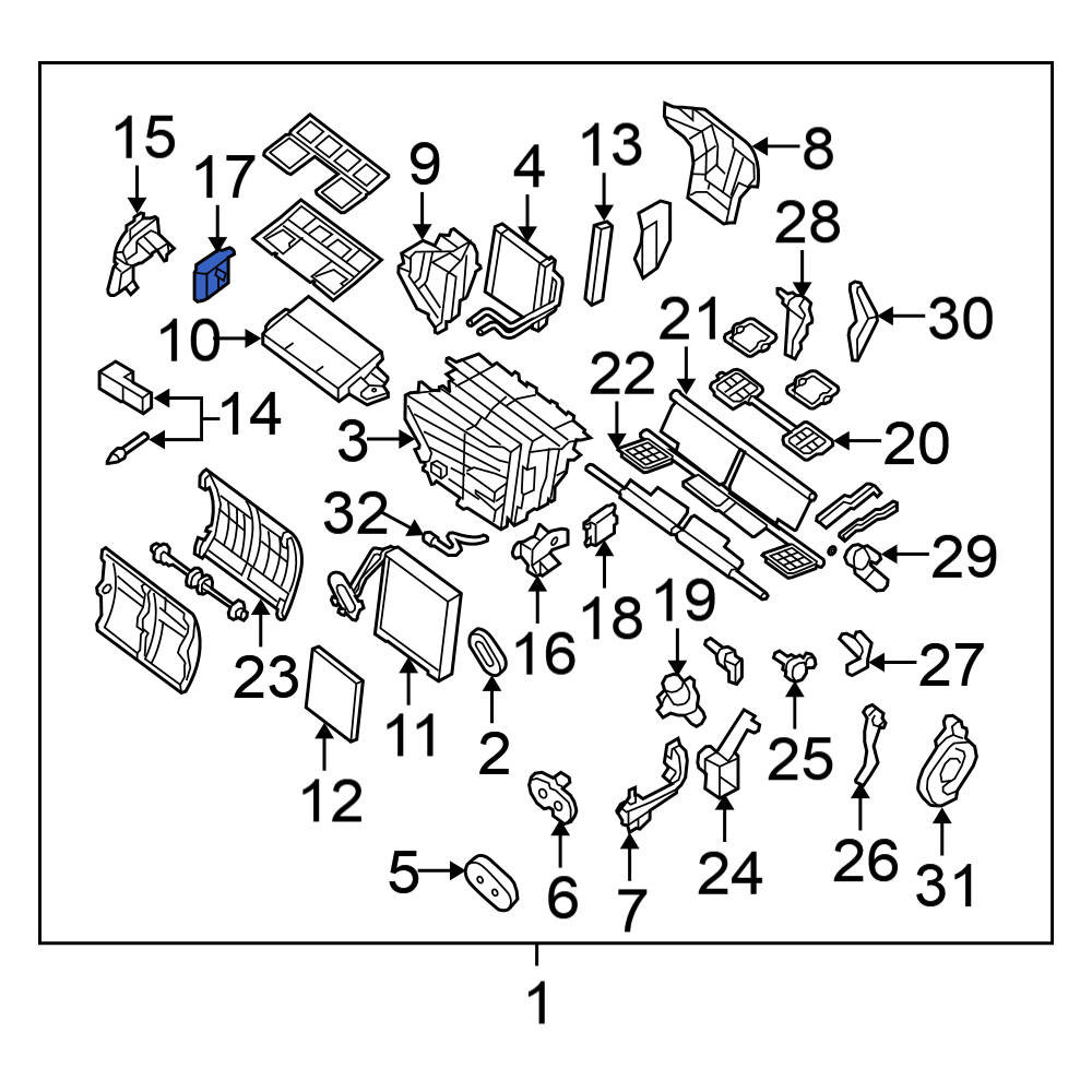 Nissan OE 27732AL610 - Right HVAC Blend Door Actuator