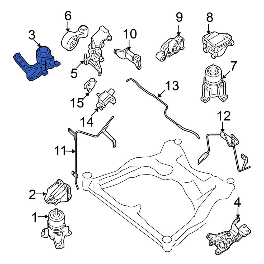 Nissan OE 112109N00A - Right Engine Mount