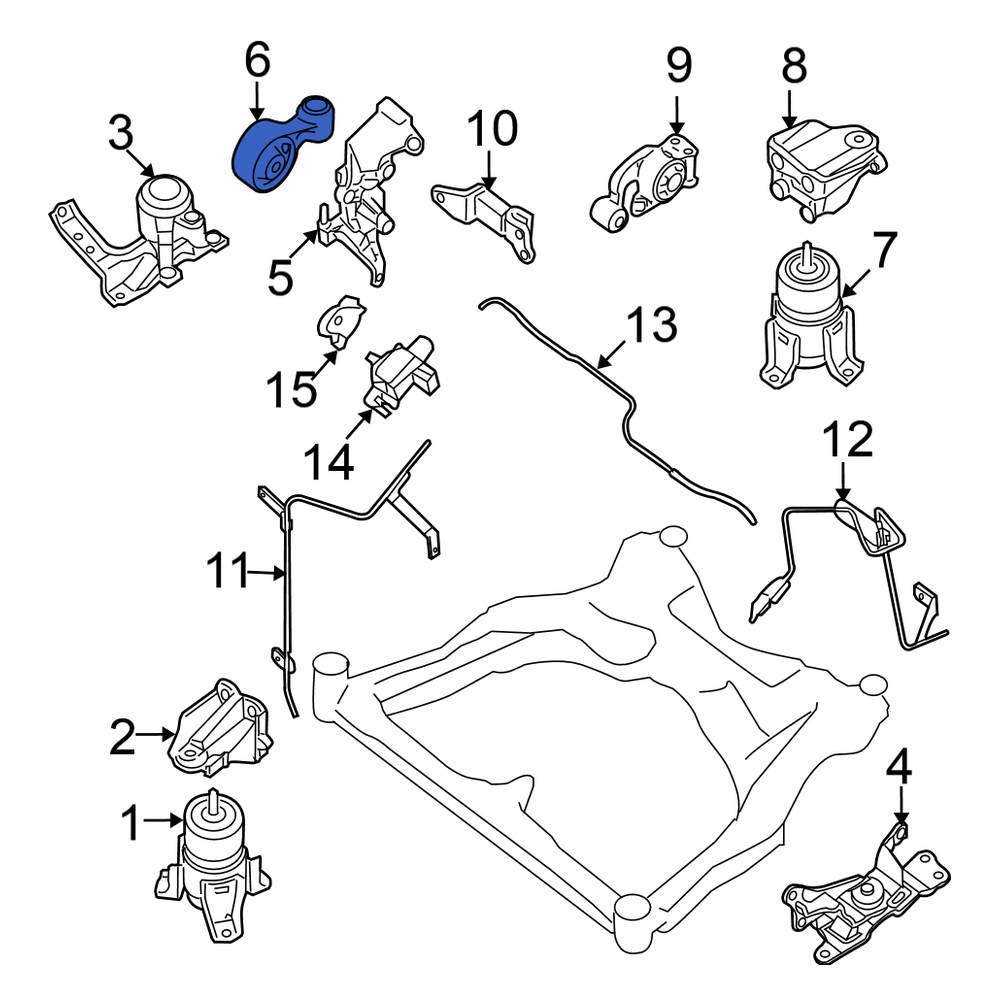Nissan OE 113509N00A - Engine Support Rod