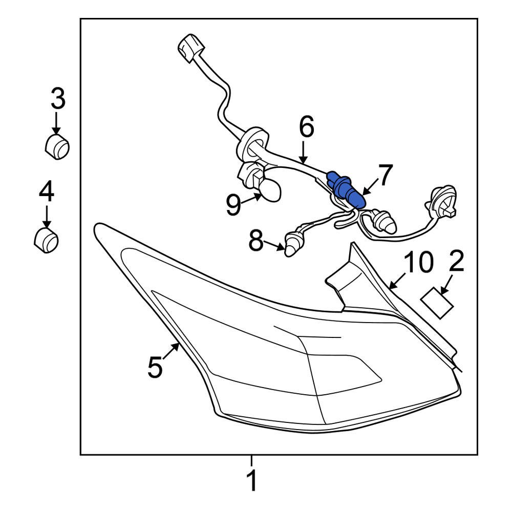 Nissan OE 2626189918 - Center High Mount Stop Light Bulb