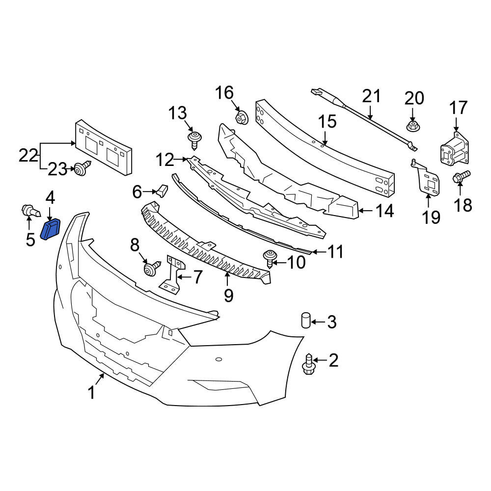 Nissan OE 622214RA2A - Front Left Bumper Cover Bracket