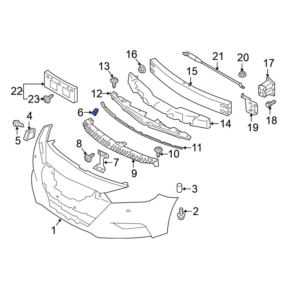Nissan OE 289A24RA0A - Front Center Bumper Cover Bracket