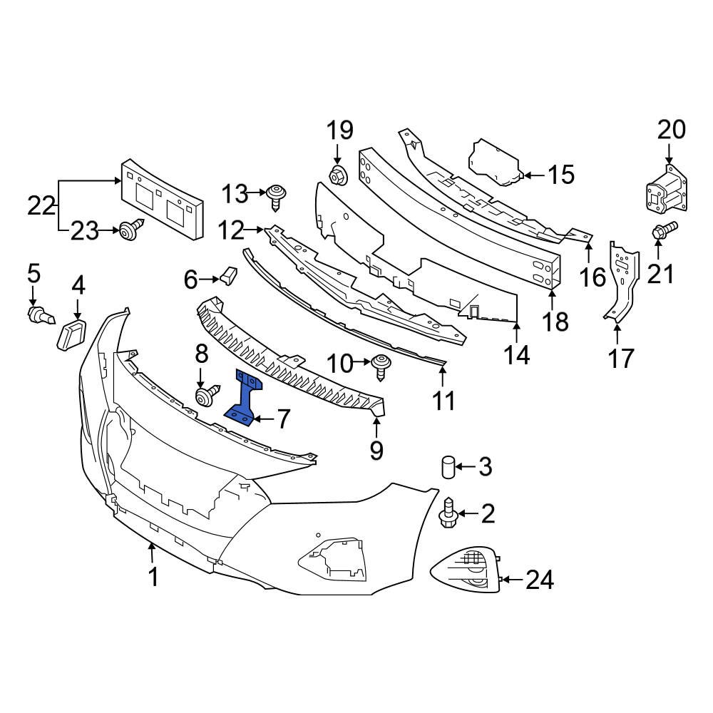 Nissan OE 622964RA0A - Front Bumper Cover Brace