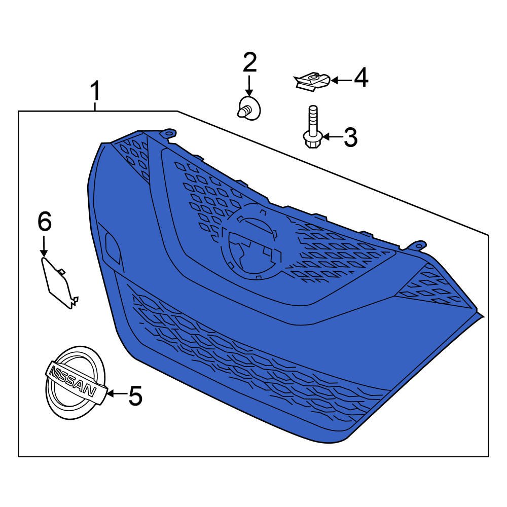 Nissan OE 623109DE0A - Front Grille
