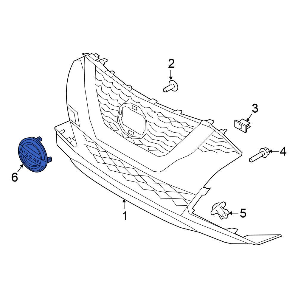 Nissan OE 628896CA0A - Front Grille Emblem