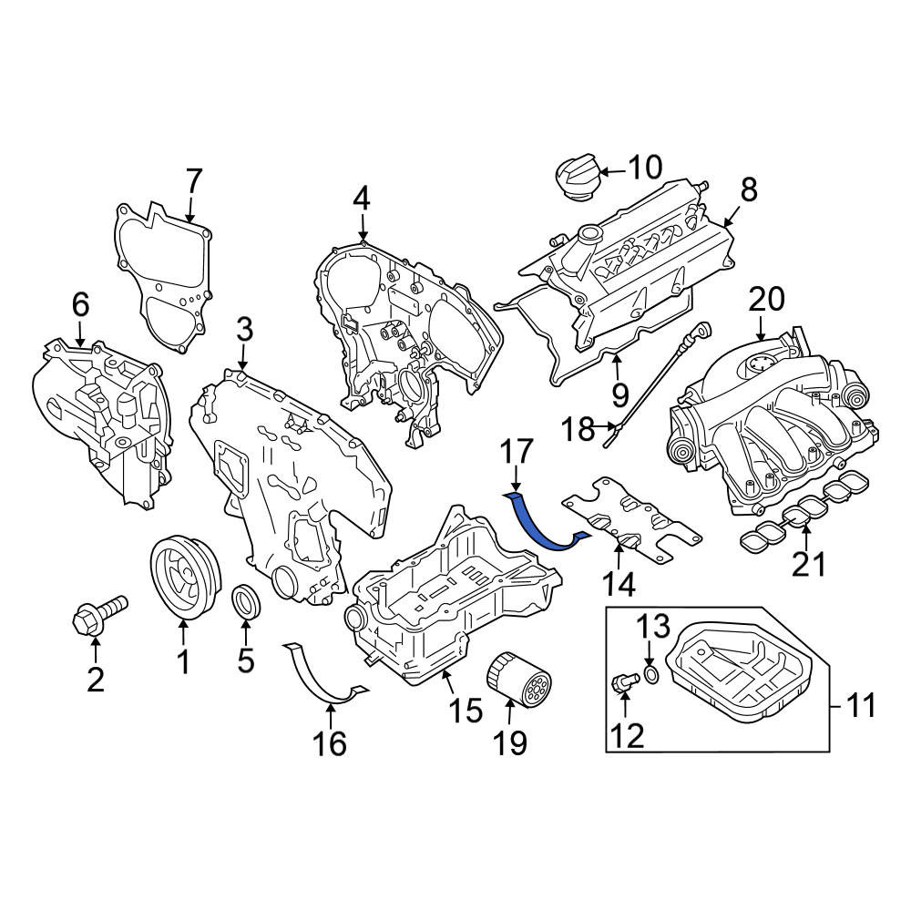 Nissan OE 111217Y000 - Front Engine Oil Pan Gasket