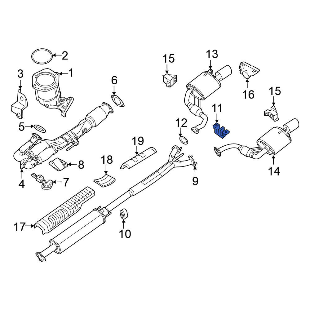 Nissan OE 206513TA0B - Exhaust System Hanger