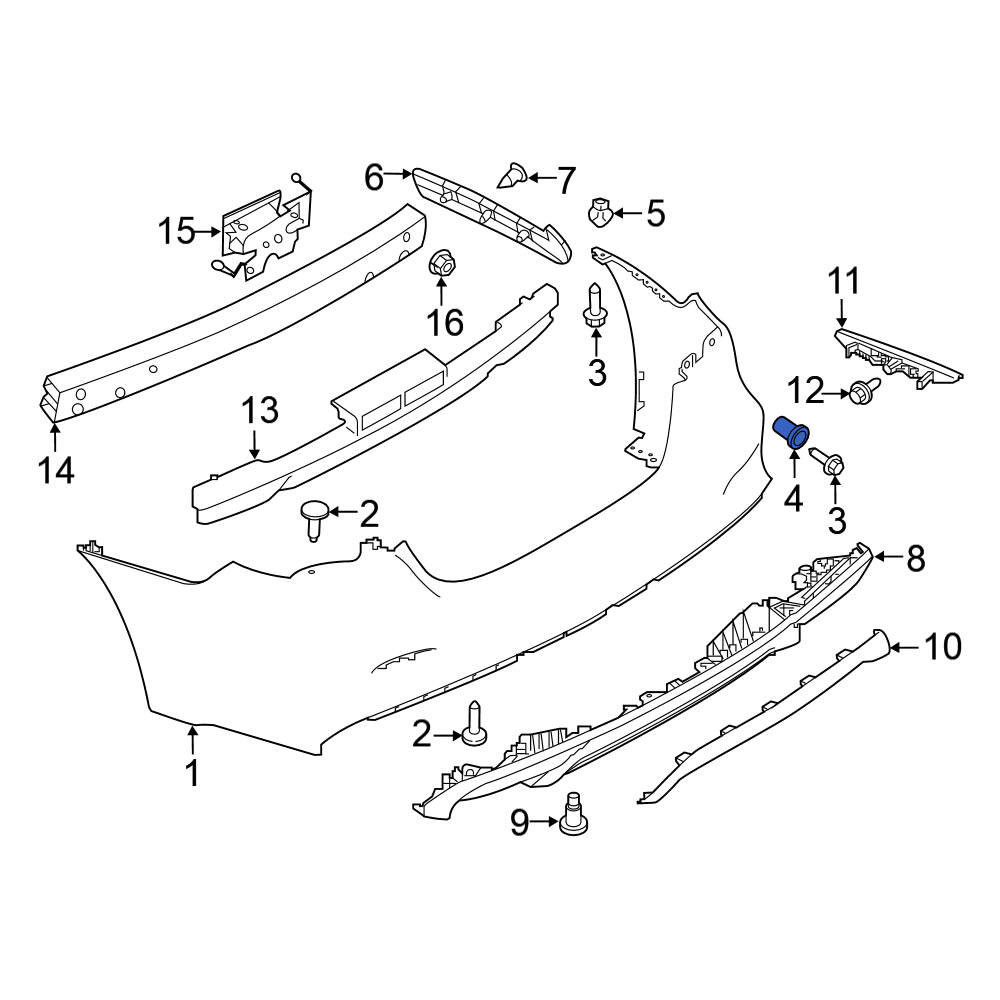 Nissan OE 850993TA0A - Bumper Cover Grommet
