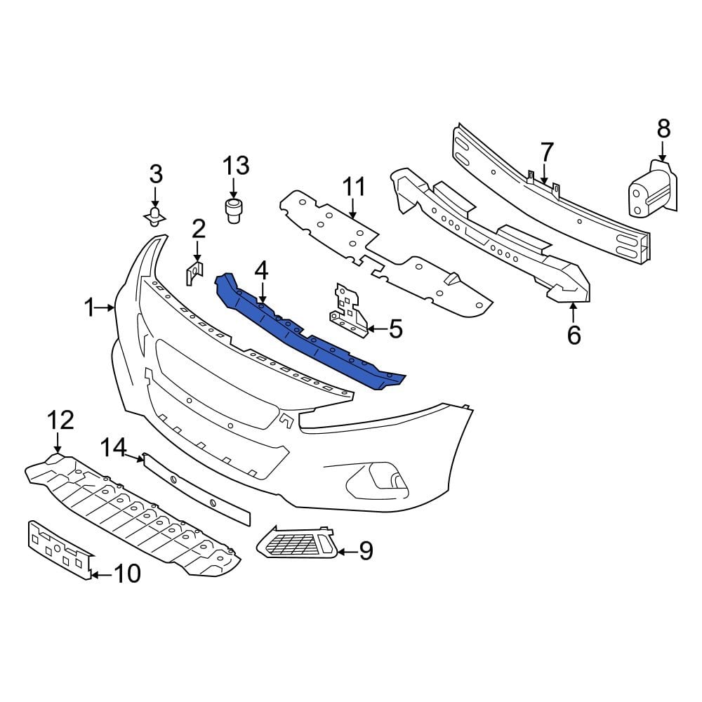 Nissan OE 622409HF3A - Front Bumper Cover Reinforcement