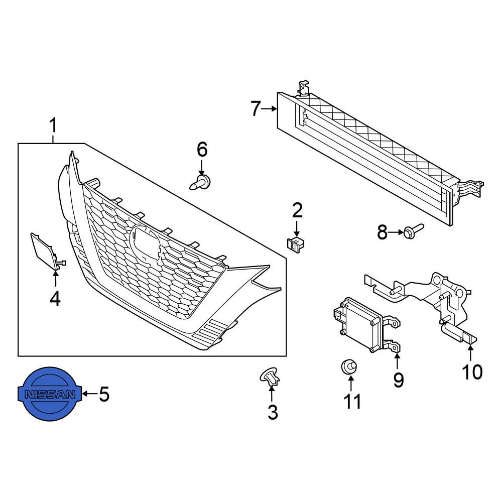 Nissan OE 628896CA0A - Front Grille Emblem