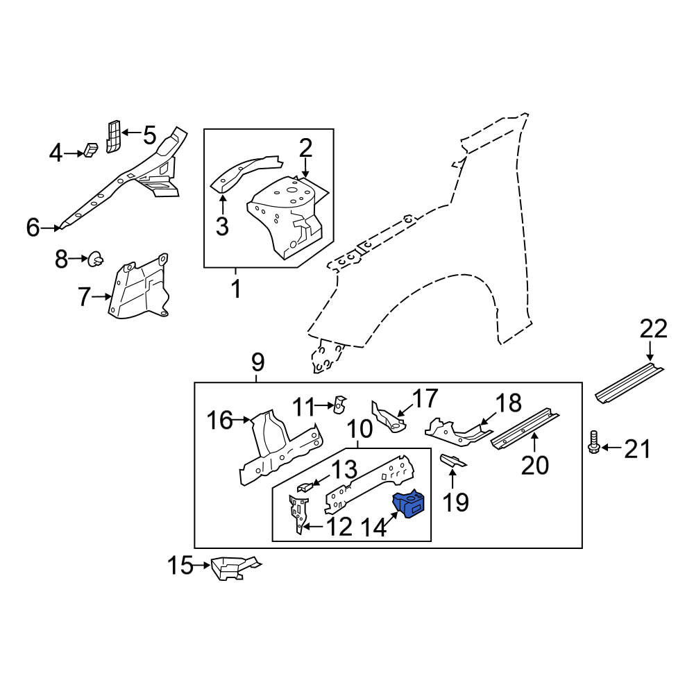 Nissan OE G51166CAMA - Front Right Engine Mount Bracket