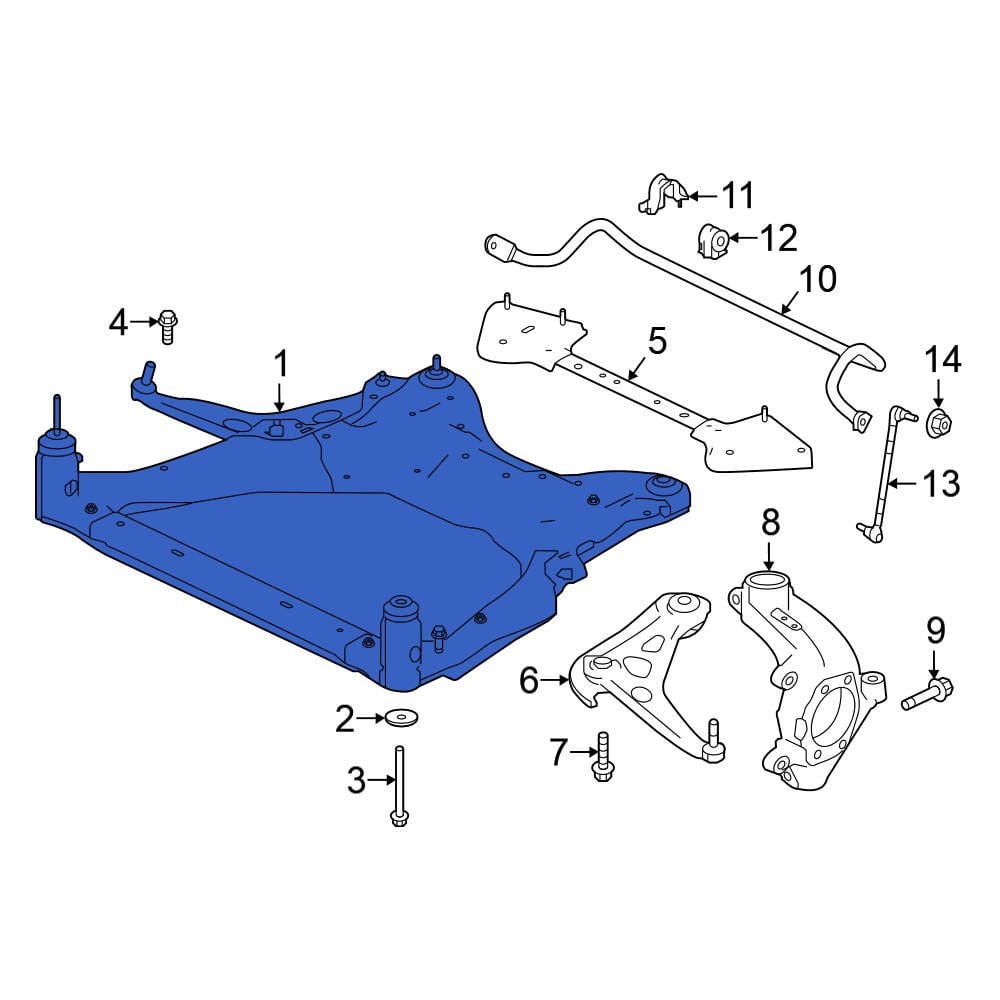 Nissan OE 544006CA2E - Front Suspension Subframe Crossmember