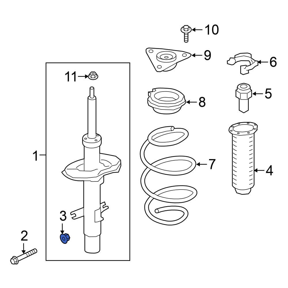 Nissan OE 40262JA000 - Rack and Pinion Nut