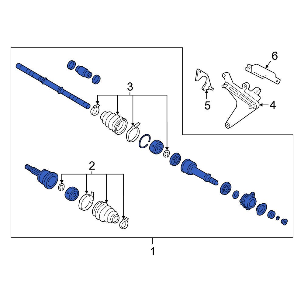 Nissan OE 391006CA0A - Front Right CV Axle Assembly