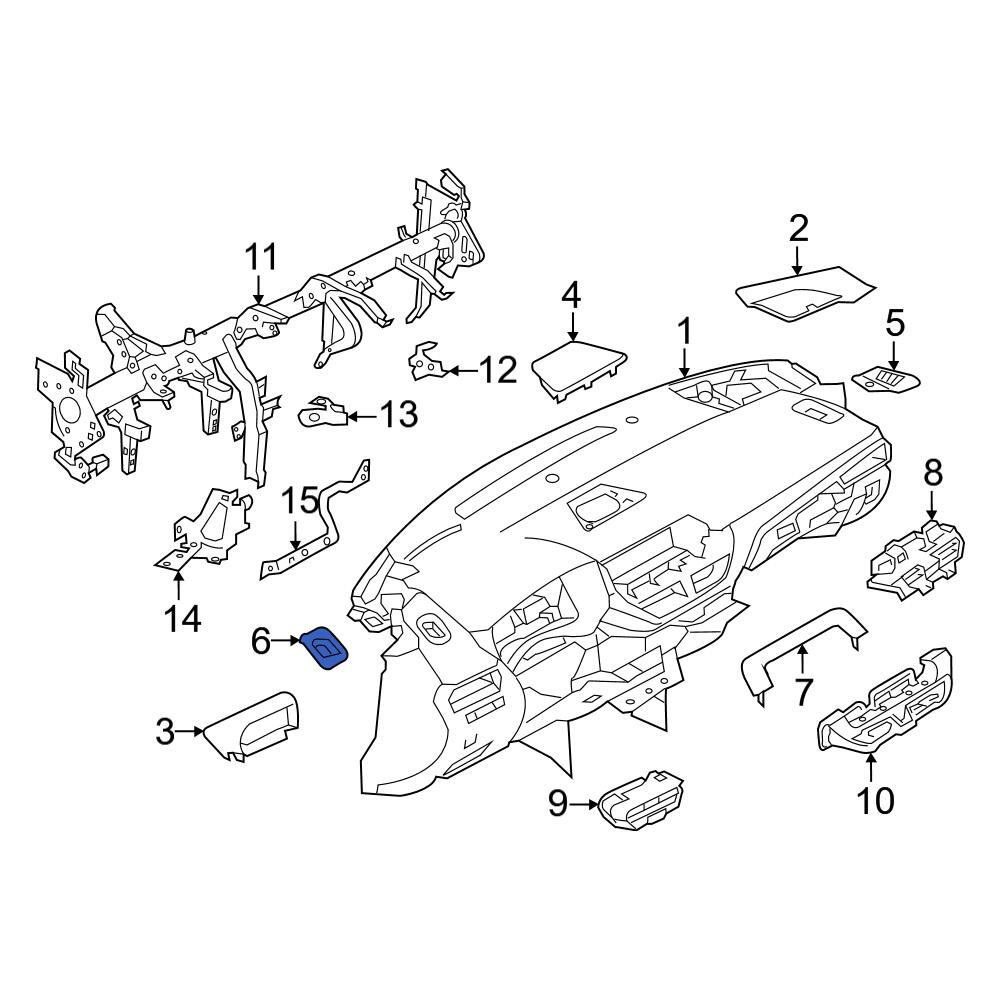 Nissan OE 682109HF2A - Front Left Dashboard Air Vent Trim