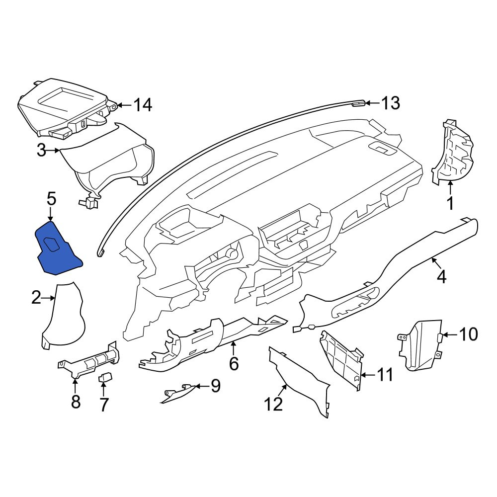 Nissan OE 682109HF2A - Front Left Dashboard Air Vent Trim
