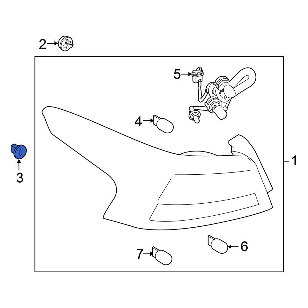 Nissan OE 265572U000 - Rear Tail Light Grommet