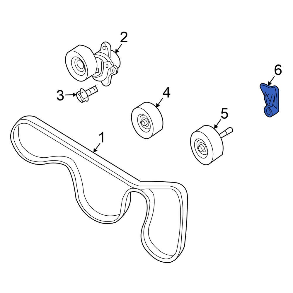 Nissan OE 11925JA11A - Left Accessory Drive Belt Idler Pulley