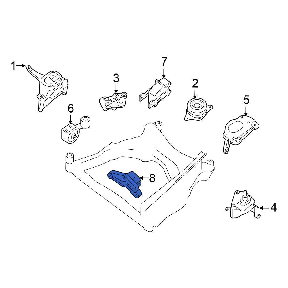 Nissan OE 11332JA00A - Engine Mount Bracket