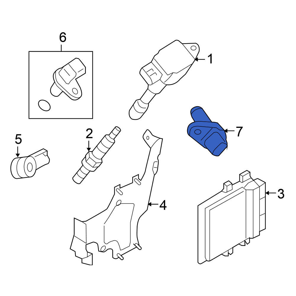 Nissan OE 23731JA10C - Engine Crankshaft Position Sensor