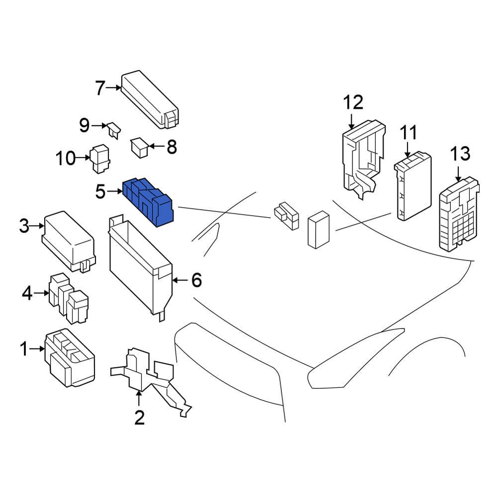 Nissan OE 243817990A - Fuse and Relay Center
