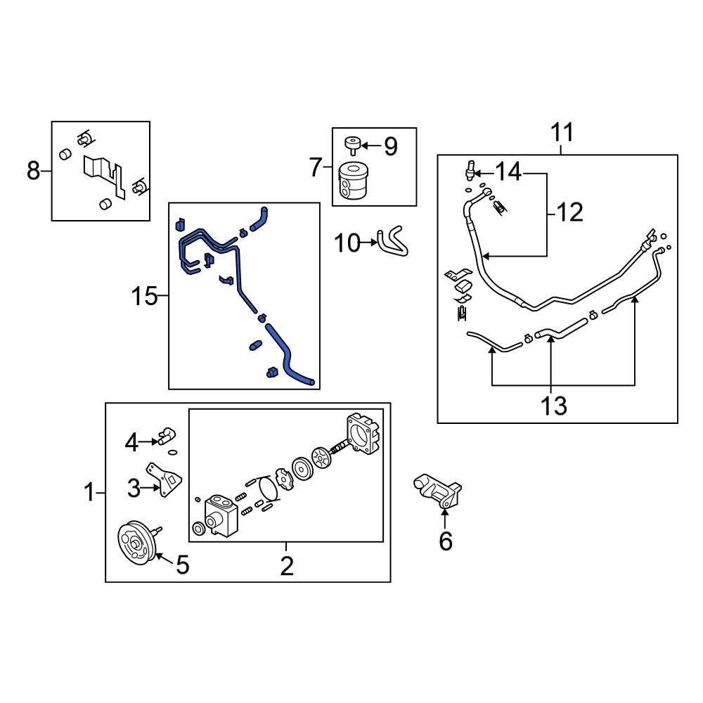Nissan OE 49721JF00A - Front Power Steering Line