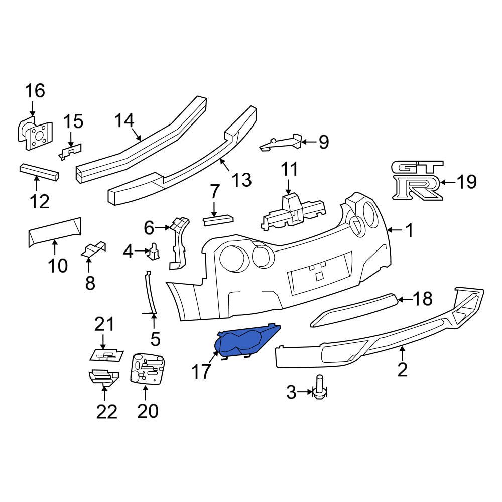 Nissan OE 85064JF00A - Rear Bumper Cover Heat Shield
