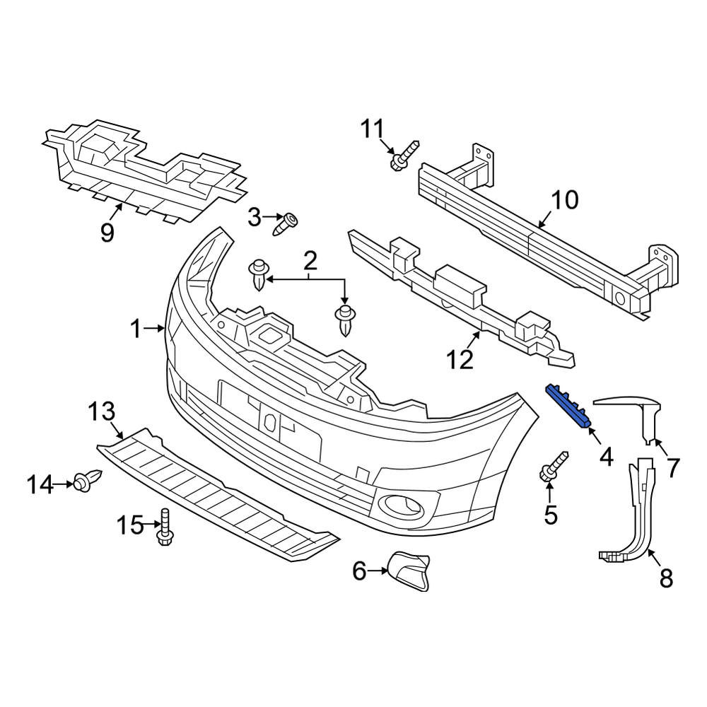 Nissan OE 622253LM0A - Left Bumper Cover Brace