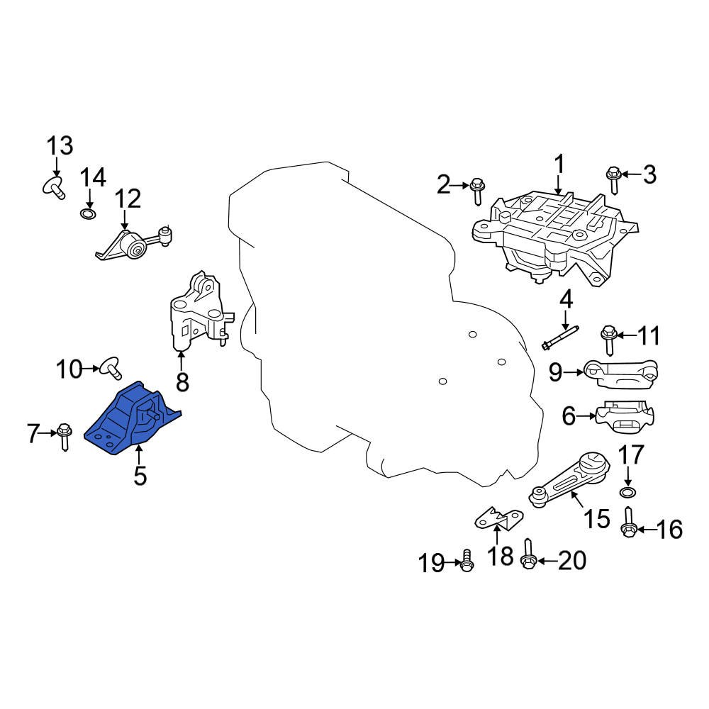 Nissan OE 11210EL01B - Front Right Engine Mount