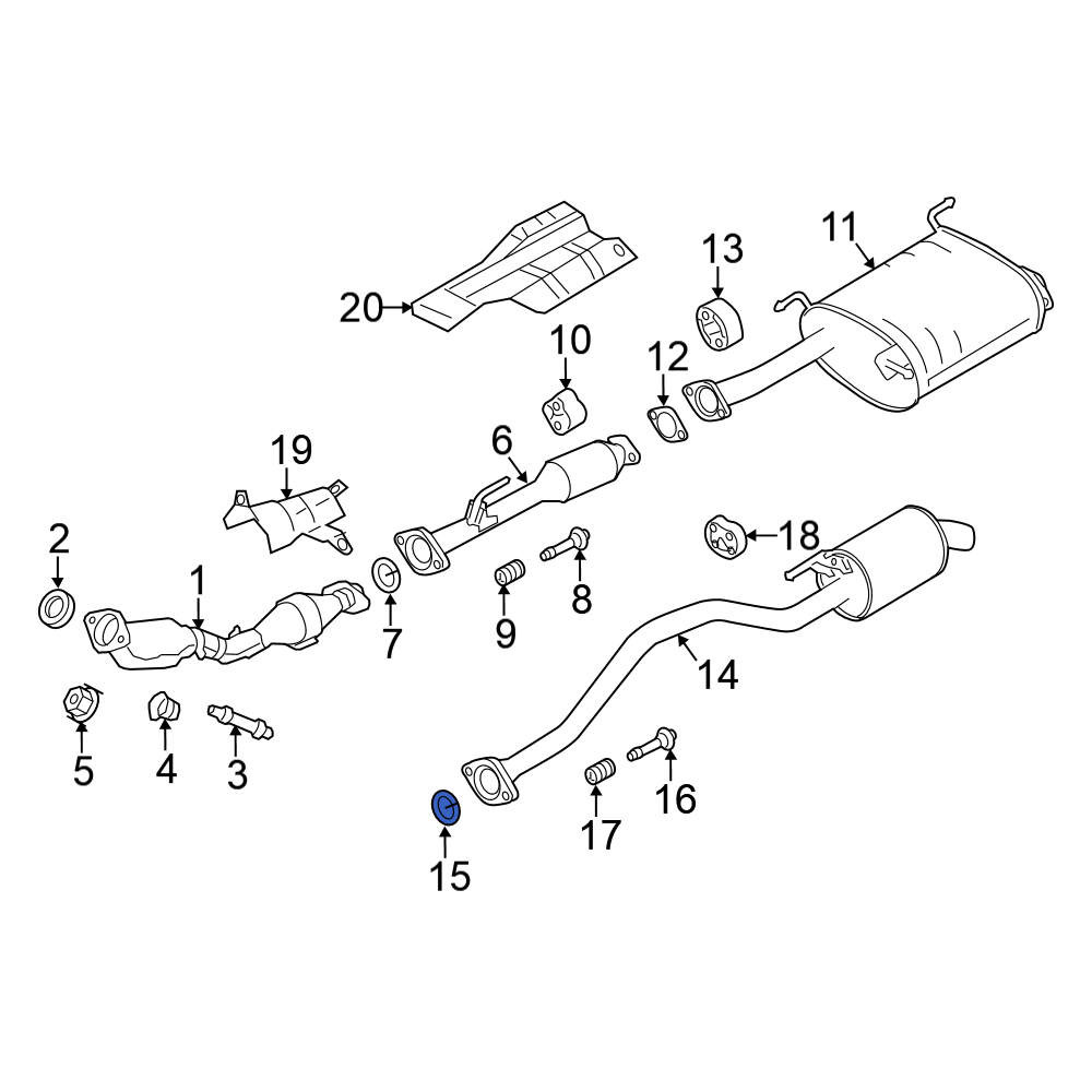 Nissan OE 206958H32D - Exhaust Pipe Flange Gasket