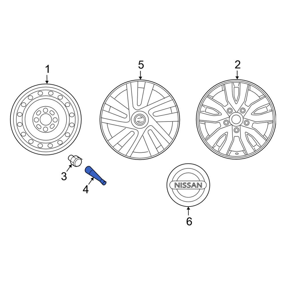 Nissan OE 40311S3500 - Tire Valve Stem