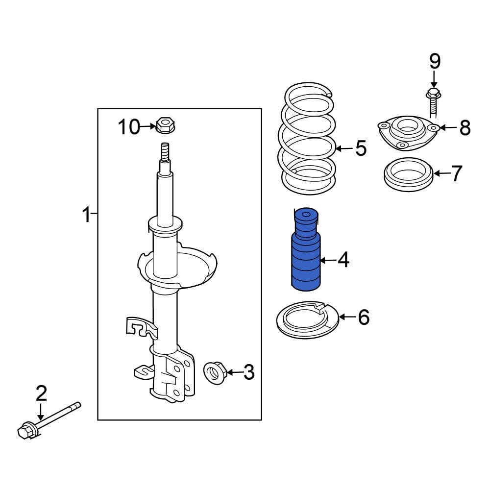 Nissan OE 540503SH0A - Front Suspension Strut Bumper