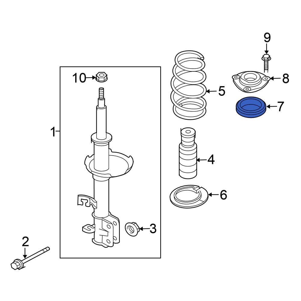 Nissan OE 543252FL0A - Front Suspension Strut Bearing