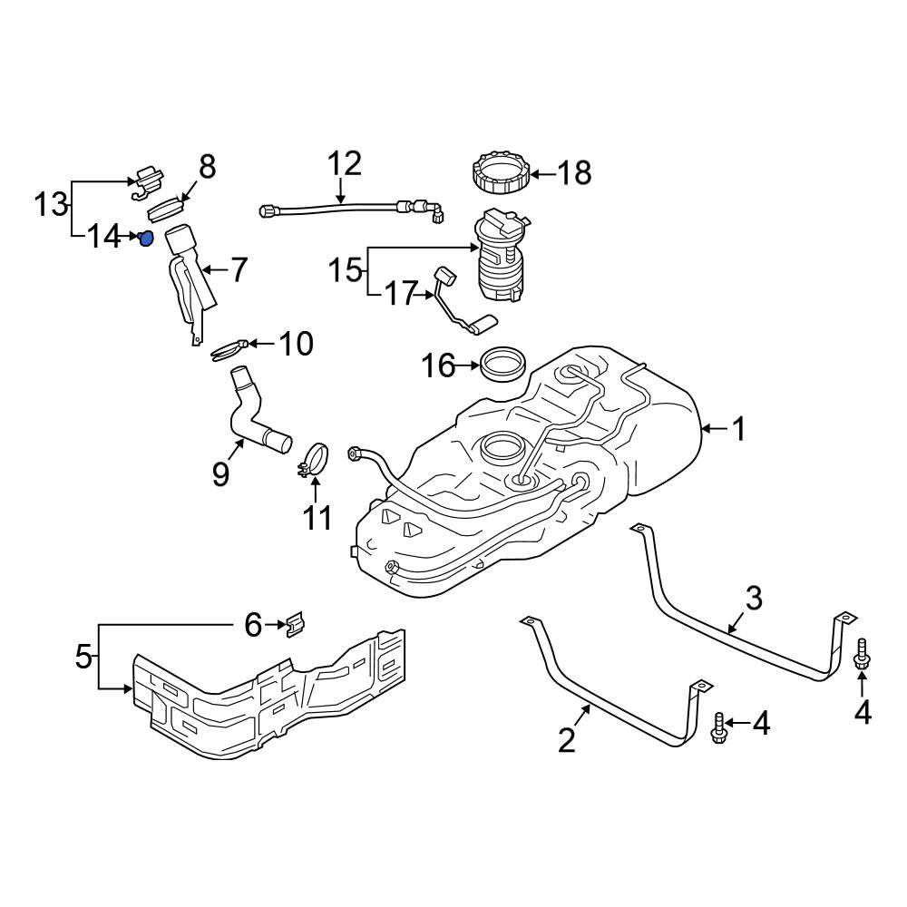 Nissan OE 174291BB0A - Fuel Tank Cap Tether Clip
