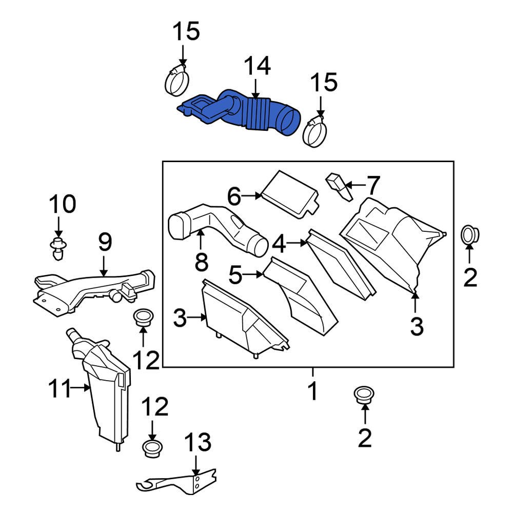 Nissan OE 16576EL00B - Engine Air Intake Hose