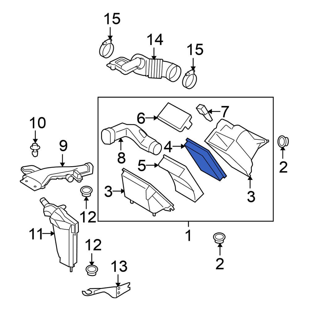 Nissan OE 16546ED000 - Engine Air Filter