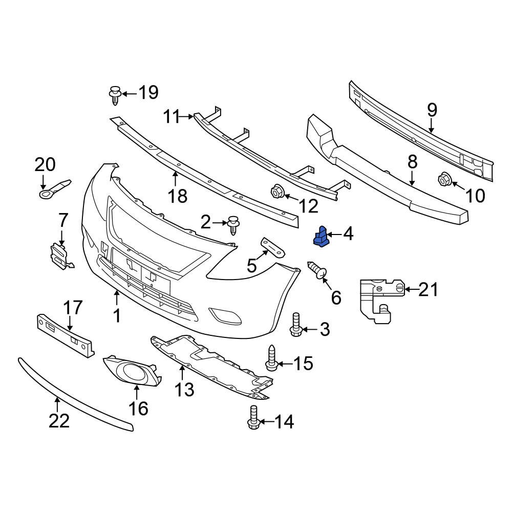 Nissan OE 638465V000 - Bumper Cover Grommet