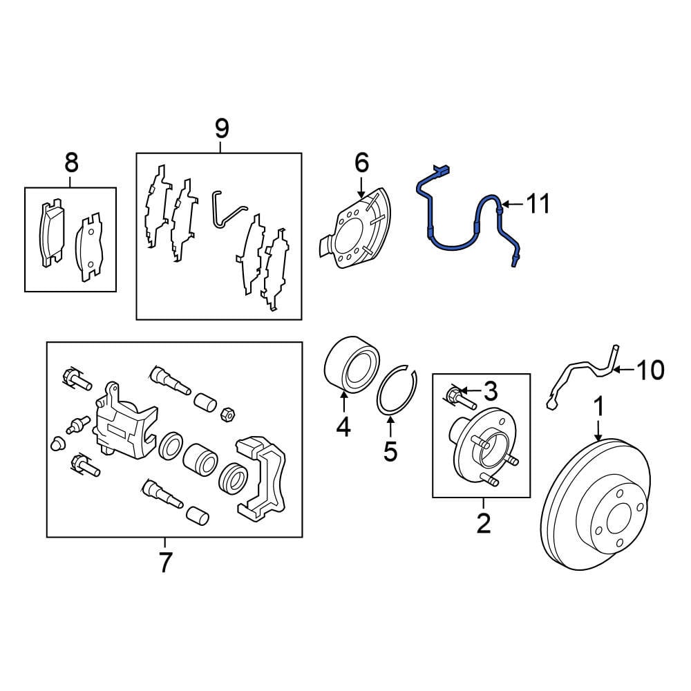 Nissan OE 479101HA0A - Front ABS Wheel Speed Sensor