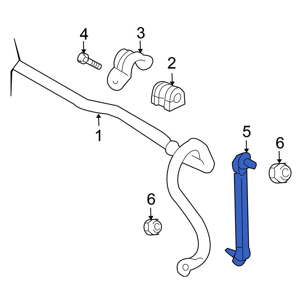 Nissan OE 54618JX00A - Front Suspension Stabilizer Bar Link