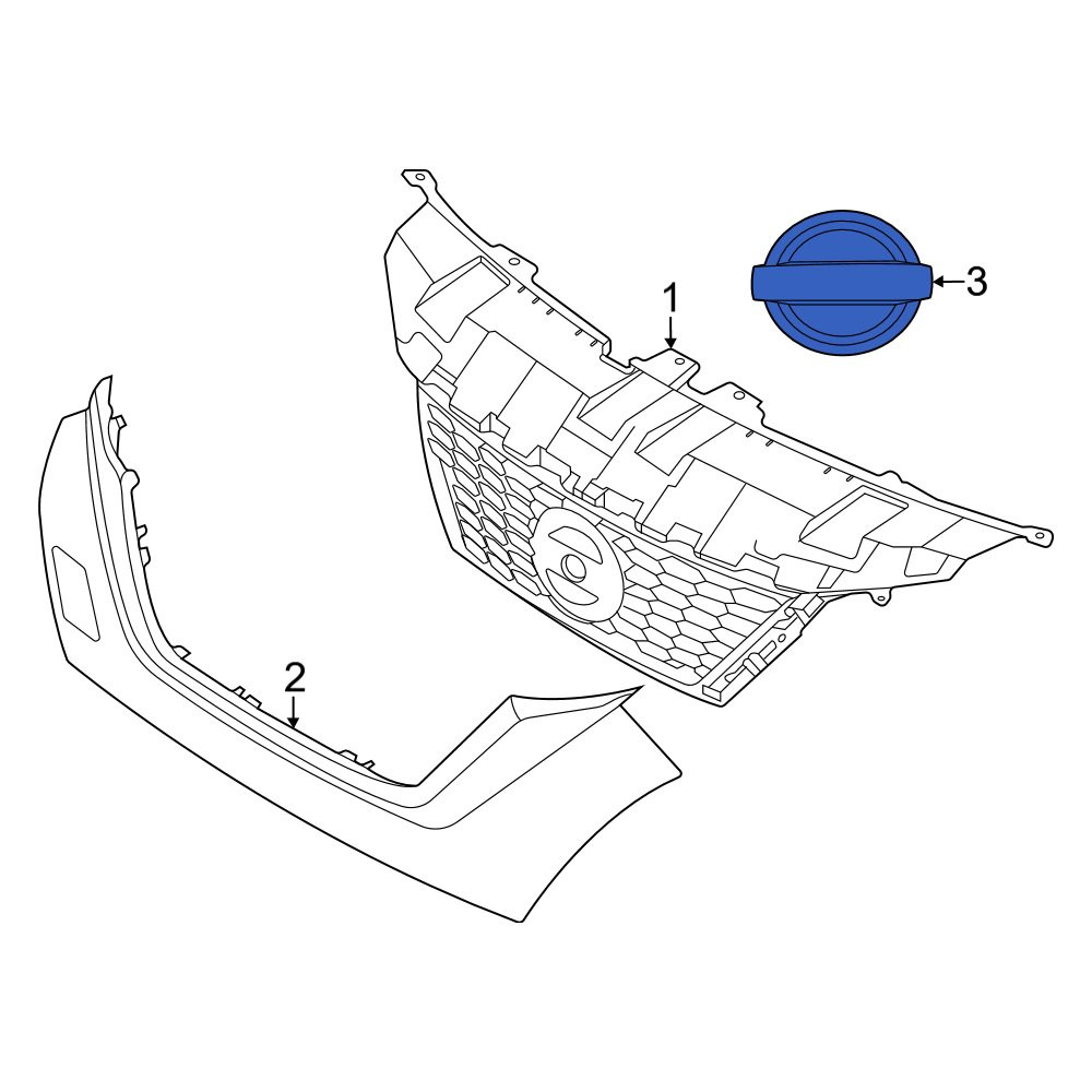 Nissan OE 628906LH0A - Front Grille Emblem