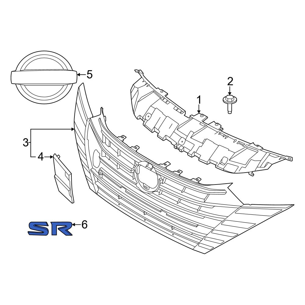 Nissan OE 628906EM1A - Front Grille Emblem