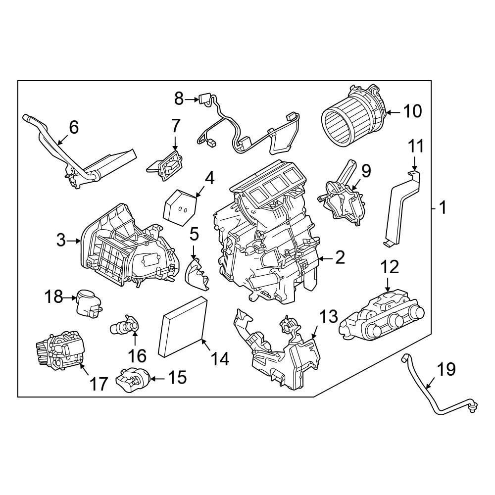 Nissan OE 272105EB0A - HVAC Unit Case Assembly